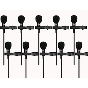 20 Pcs Metal Lapel Mic Clips Sponge Cover Kit, Metal Lavalier Tie Clips with Foam Windscreen Covers, Lapel Microphone Clips Cover Kit