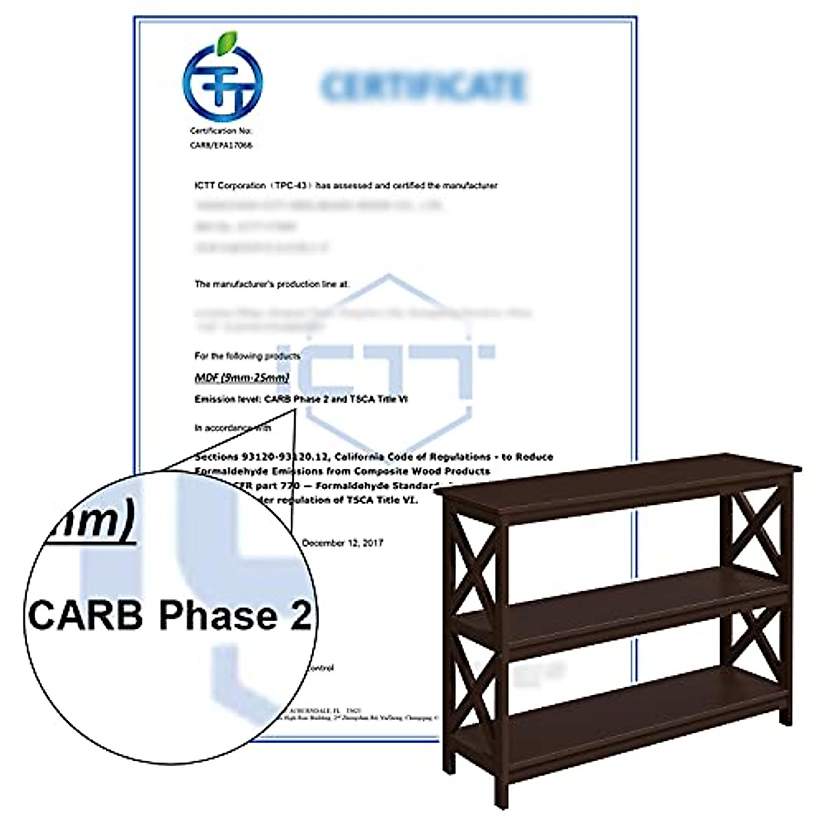 Yaheetech Television Stands & Entertainment Centers with 3 Tier Storage Shelf TV Stand for Living Room, Espresso