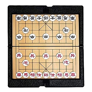 JGATW Chess Set Chess Board Game，Chinese Chess Set Folding Chessboard Small Pieces，Folding Roll Up Chess Game Sets International Chess