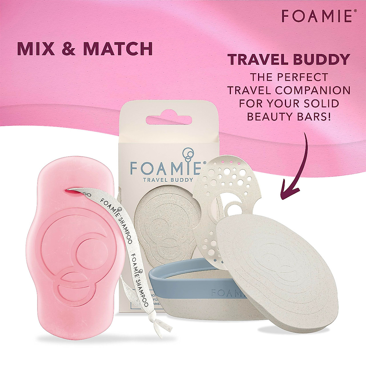 Foamie Natural Shampoo Bar Soap-Free, Paraben & Sulfate Free Solid Shampoo For Damaged Hair Hibiscus & Nettle Extract, Strengthens & Repair Frizzy Hair