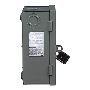 Square D - L111N 30 Amp 120/240-Volt Single-Pole Indoor Light Duty Fusible Safety Switch with Neutral, L111N