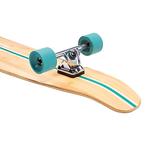 Retrospec Zed Longboard Skateboard Complete Cruiser | Bamboo & Canadian Maple Wood Cruiser w/Reverse Kingpin Trucks for Commuting, Cruising, Carving & Downhill Riding