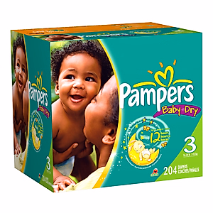 Pampers Baby Dry Diapers Economy Plus Pack, Size 3, 204 Count