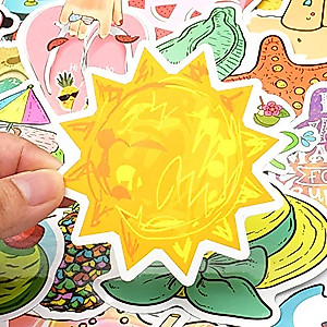 Summer Stickers for Water Bottles Beach Stickers for Kids Laptop Stickers for Teen Girls Waterproof Vinyl Stickers Packs 50Pcs