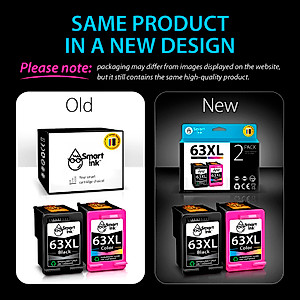 Smart Ink Remanufactured Ink Cartridge Replacement for HP 63XL 63 XL (Black & Color 2 Combo Pack) use with Deskjet 1110 1112 2130 3630 3632 Envy 4510 4516 4520 4522 4525 Officejet 3830 4650 4655 5220