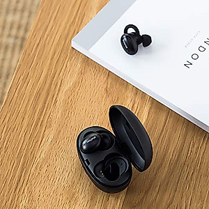 1MORE Stylish True Wireless in-Ear Headphones TWS Bluetooth Wireless Earphones Mini Earbuds with DSP ENC, Phone/Volume Control, Lightweight Portable, Charging Case, 7.5H Battery, MEMS Mic - Black