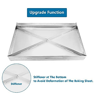 Utheer Grill Parts with 7636 Flavor Bars, 69787 Grill Burner and Ignitor for Weber Spirit 300 Series with Front Control, Universal Stainless Steel Griddle, 17" x 13" Griddle Flat Top Plate