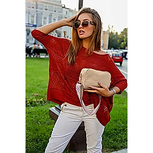 FAYBA Crossbody Bag for Women, Crossbody Purse Wide Strap Shoulder Bag With Top Zipper Tassel