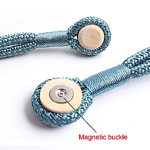 2 PCS Curtain Rope Holdbacks,Magnetic Curtain Tiebacks Magnetic Curtain Rope Holdbacks Handmade Curtain Tie Backs Elegant Curtain Rope Holdbacks