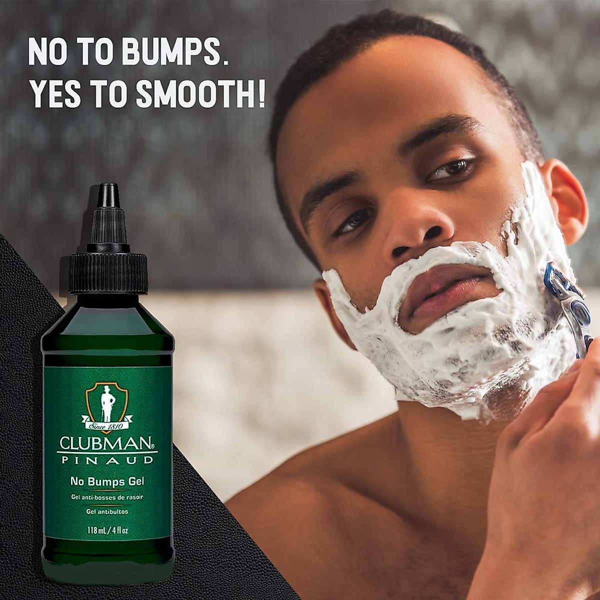 Clubman Pinaud Shave Gel No Bumps After Shave for Men Sensitive Skin 4 oz 2 Pack