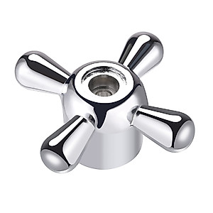 uxcell Faucet Knob Handle, Alloy Handle Replacement for 8.2mm Diameter with 20 Teeth Valve Core, 69 x 31 x 27mm 2pcs