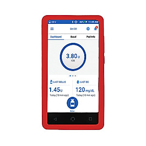 Sugar Medical - Omnipod“ Dash Gel Skin- Soft Silicone Cover Designed to Protect The Omnipod Dash Device (Red)