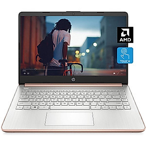 HP - 14-fq0060nr 14 Laptop, AMD 3020e, 4 GB RAM, 64 GB eMMC Storage, 14-inch HD Touchscreen, Windows 10 Home in S Mode, Long Battery Life, Microsoft 365, (14-fq0060nr, 2020) Pale Rose Gold