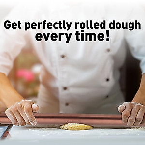 Zulay Kitchen 15.9 inch Professional Stainless Steel Rolling Pin - Lightweight Metal French Rolling Pin - Perfect for Baking, Fondant, Pizza Dough Roller, Dumpling