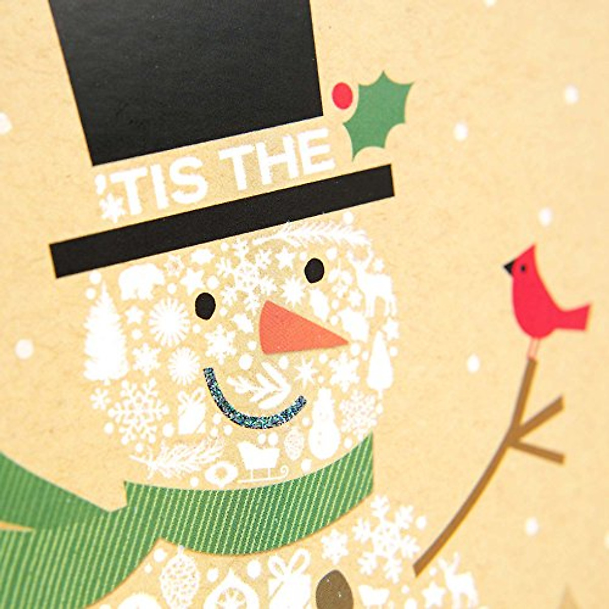Hallmark Holiday Boxed Cards, Jolly Snowman (16 Cards and 17 Envelopes)