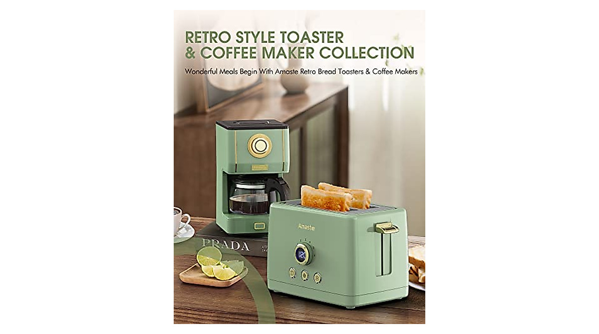 Amaste Retro Style Coffee Maker with 25 Oz Glass Pot