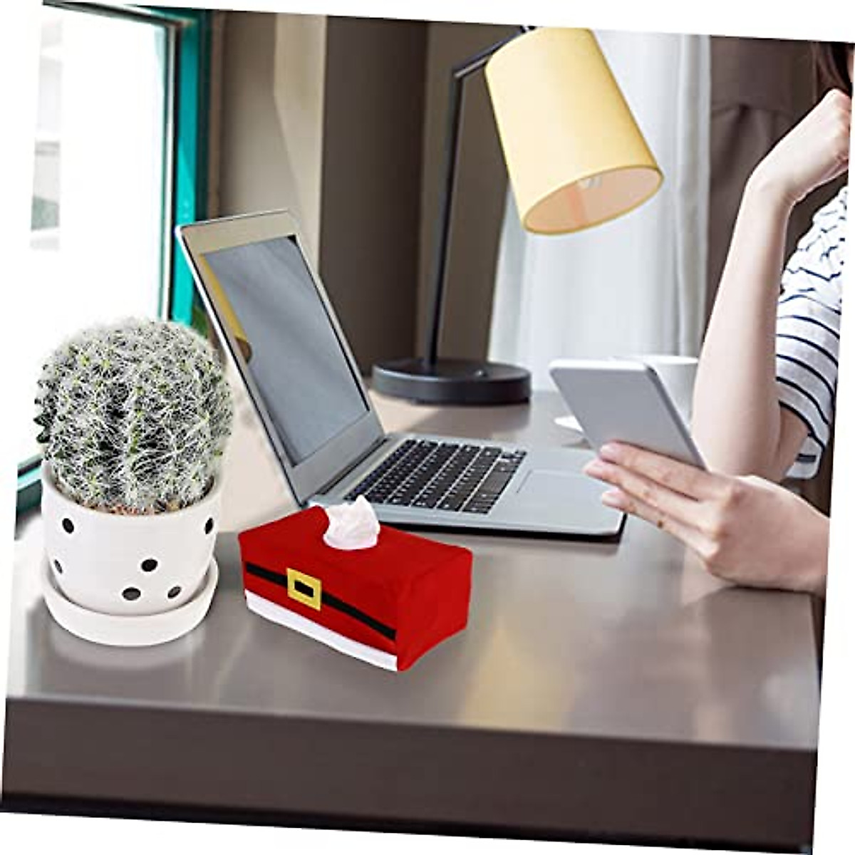 Ciieeo 2pcs Box Paper Cover Holder Holiday Toilet Paper Cover Christmas Paper Cover Drink Dispensers Red Paper Towel Holder Paper Towel Dispenser Paper Box for Christmas Storage Box Tray