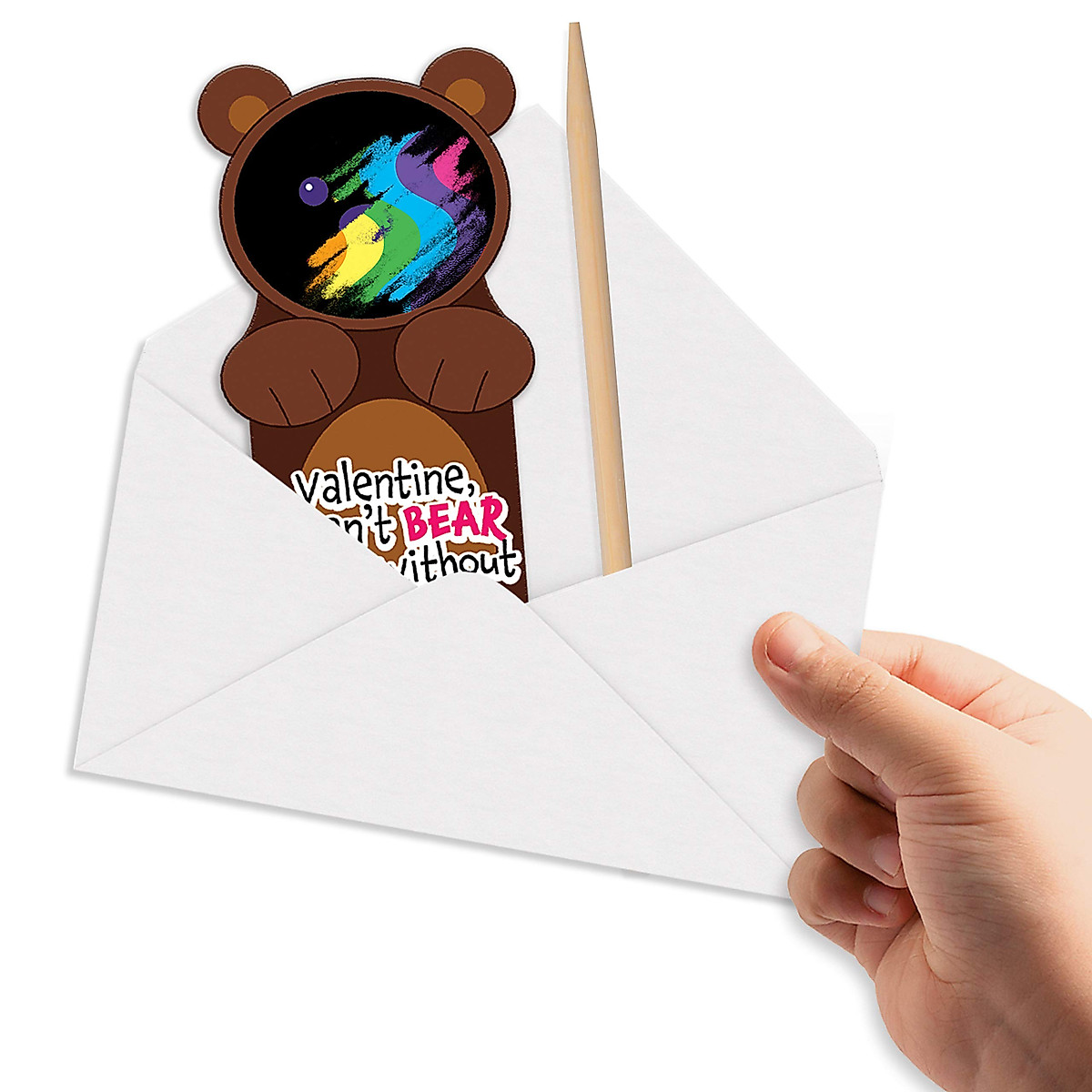 JOYIN 28 Packs Valentines Craft Scratch Cards Animal Bookmarks Set Valentines Day Craft Scartch Off Cards Set for Kids Valentine Art and Craft Party Supplies Classroom Gifts Valentine Bookmark Crafts