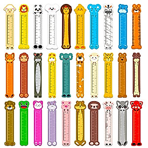 60 Pieces Animal Funny Bookmarks Cartoon Cute Bookmarks Reading Ruler Animal Bookmark Animal Theme Kid Bookmark for Kids Girls Students Adult
