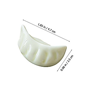 Zerodeko 4pcs Dumpling Chopstick Holder Cutlery Rest Dumpling Ornament Ceramic Chopstick Rest Dining Room Decor for Table Porcelain Chopsticks Rest Ceramics Chinese Style Spoon Rest