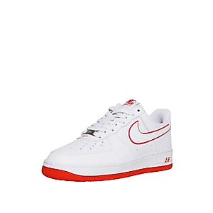 Nike Air Force 1 '07 White/White-Picante Red-White Mens Size 9