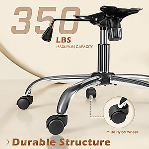 PUKAMI Big and Tall Office Chair,350lbs Leather Office Chair for Heavy People,High Back Executive Desk Chair,Adjustable Home Office Chair with Armrest,Swivel Computer Chair with Spring Seat(White)