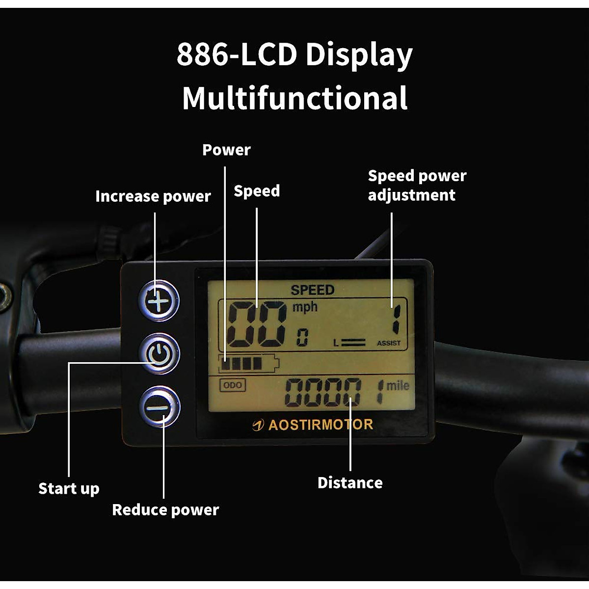 aostirmotor 500W(Peak 550W) Folding Electric Bike for Adults,36V 13Ah Battery Ebike 25MPH 20" X 4.0" Fat Tire Foldable Electric Bicycle Long Range 28+ Miles with 7-Speed