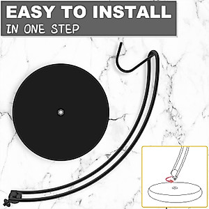 Signice Banana Holder Stand - Newest Patented Modern Banana Tree Hanger with Wood Base Stainless Steel Banana Rack for Home Kitchen Use,Doesn't Tip Over (Full Black)