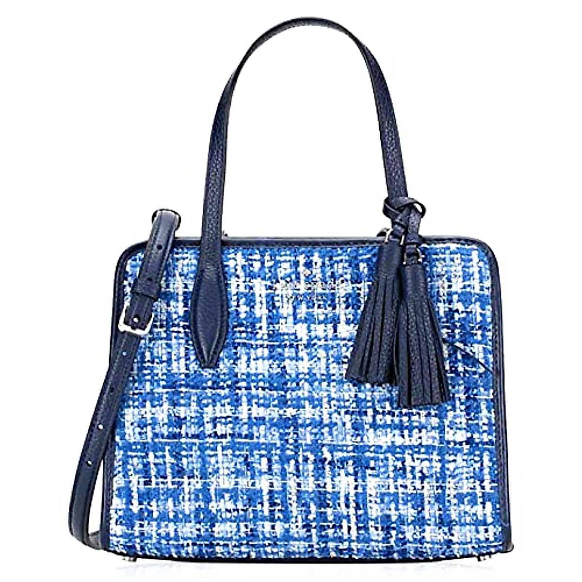 Kate Spade New York Rowe Tweed Medium Top Zip Satchel Handbag Crossbody