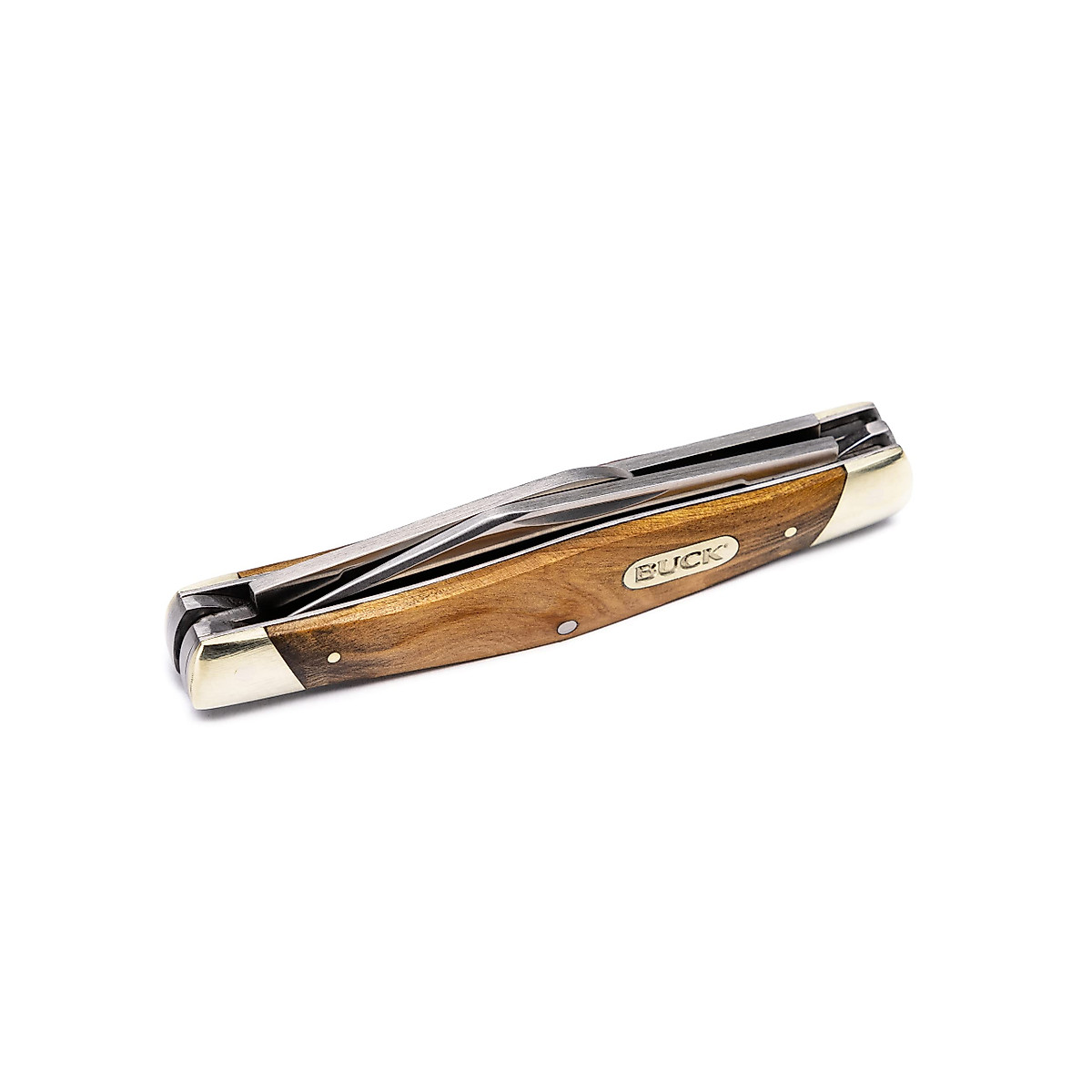 Buck Knives 371 Stockman 3-Blade Folding Pocket Knife with Wood Handle