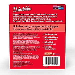 Delectables Bisque Senior Cat Treat Variety Pack, 1.4-oz, case of 12