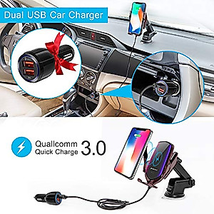 TALMIL Wireless Car Charger Mount,Windshield Dash Air Vent Phone Holder Compatible iPhone13/12/11/13/12/11Pro/13/12/11ProMax/XSMax/XS/XR/X/8/,Samsung S10/S9/S8/Note10/Note9