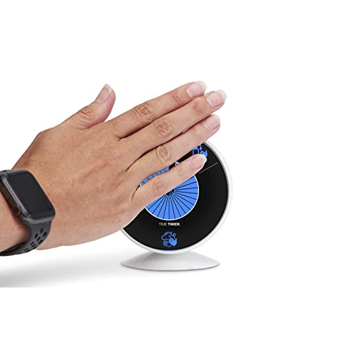 TIME TIMER WASH — 30 Second Visual Timer Promoting Proper Hand Washing for Preschool, Kindergarten and Adults, Hands Free, Touch-Less Handwashing, Bathroom Timer with Optional Music Sound