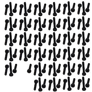 XunLiu 100PCS Grade 14.9 Alloy Steel Hex Socket Head Cap Screws Allen Wrench Drive Knurled Screws Black M2 12MM