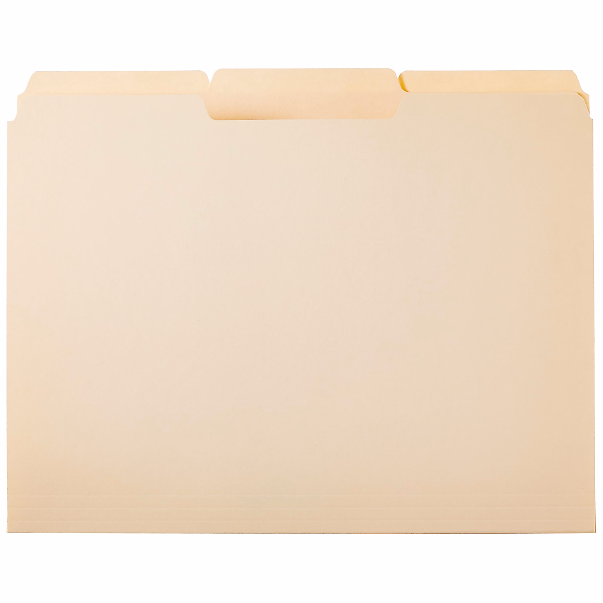 Amazon Basics 1/3-Cut Tab, Assorted Positions File Folders, Letter Size, Manila - Pack of 100