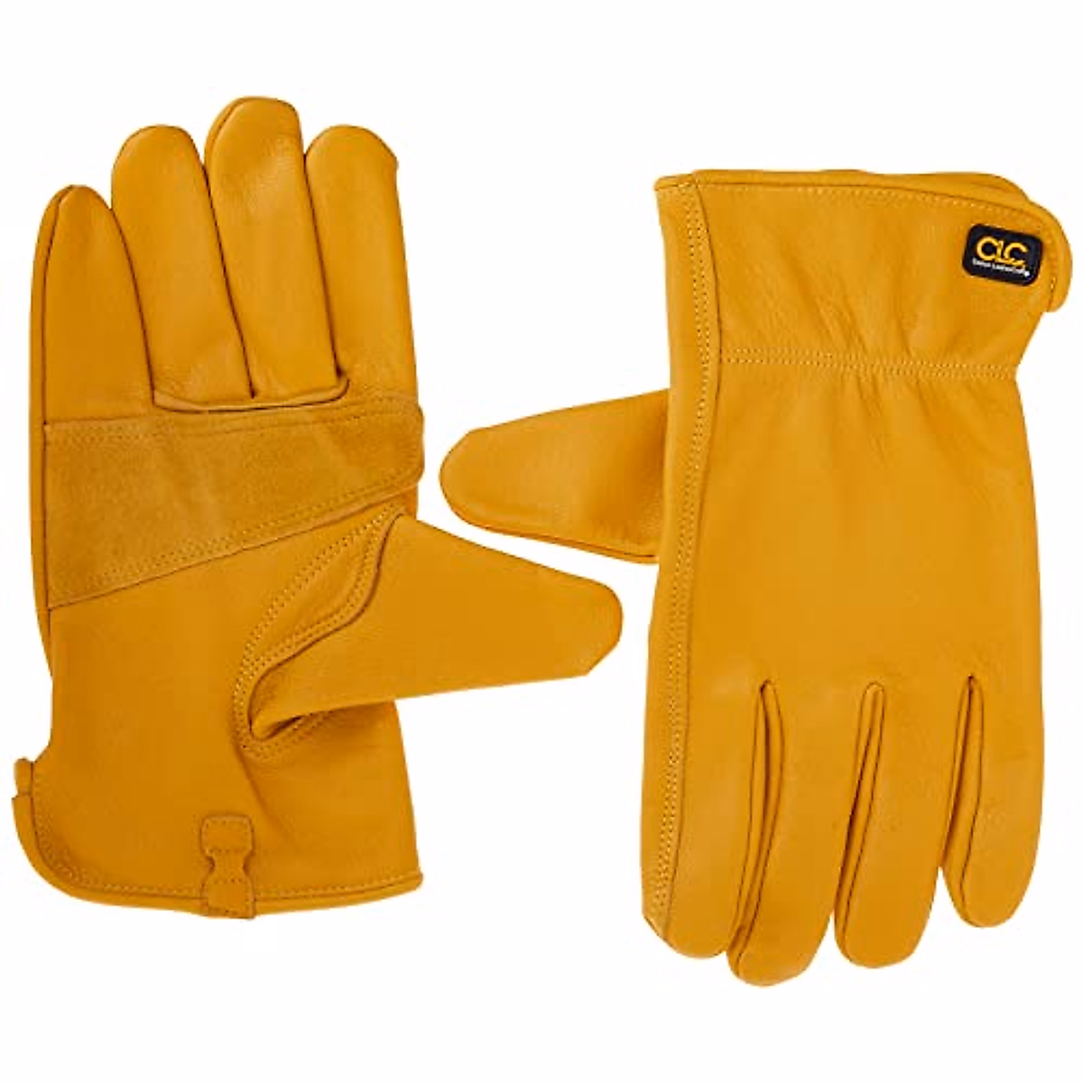 Custom Leathercraft2060L Top Grain Goatskin Work Gloves, Large, Gold