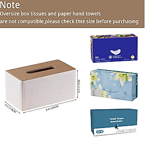 Tissue Box Cover,PU Leather Rectangular Tissue Box Holder,Napkin Dispenser,Decorative Holder/Organizer for Bathroom Vanity Countertop, Nightstand, Coffee Table, Home,Car