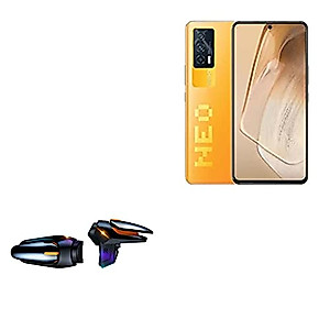 BoxWave Gaming Gear Compatible With vivo iQOO Neo 5 - Touchscreen QuickTrigger Auto, Trigger Buttons Autofire Gaming Mobile FPS - Jet Black