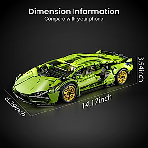 hahaspil Cars for Adults and Teen Building Sets,Speed and Champions Toys (1100PCS)