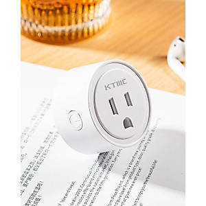 Smart plug 4 Packs, KTMC Mini Wifi Outlet Compatible with Alexa, Google Home, No Hub Required, Remote Control Your Home Appliances from Anywhere, ETL Certified