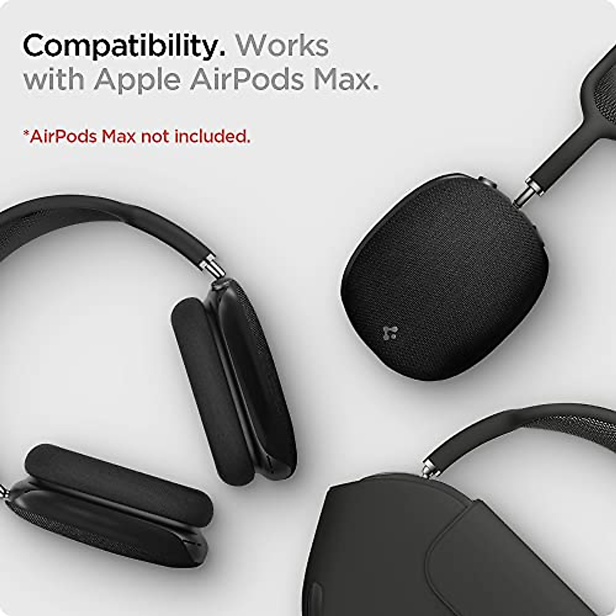 Spigen Urban Fit Designed for Airpods Max Case Cover Protective Ear Cup Covers - Black