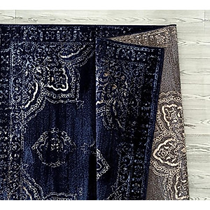 5934 Distressed Navy 8 x 10 Area Rug Carpet Large New