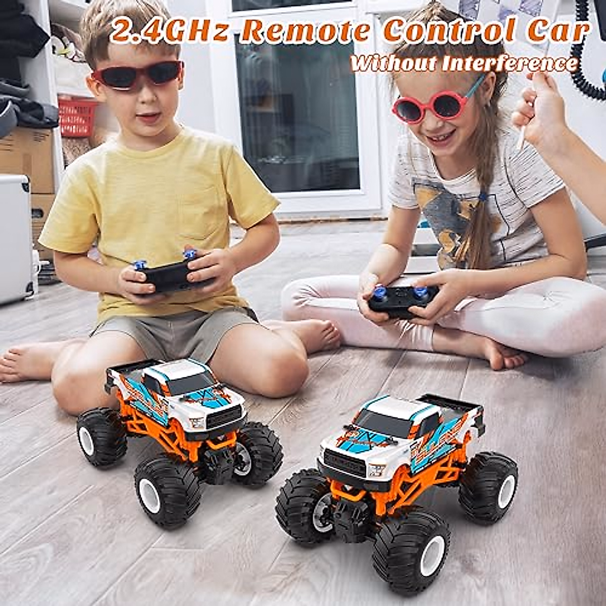 Kidcia 1:16 Scale RC Monster Truck - 2.4GHz All Terrain Car for Kids 4-12, 20 Km/h Off Road RC Truck, Christmas or Birthday Gift