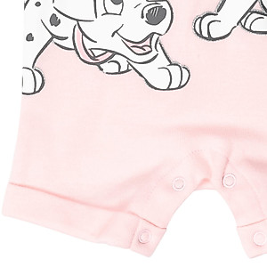 Disney Classics Patch Infant Baby Girls Romper and Headband Patch Pink 12 Months