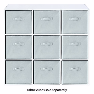 Whitmor 9 Cube Wood Storage Organizer - White (6422-8859-WHT-BB)