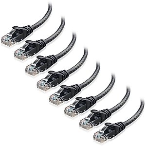 Cable Matters 8-Pack Snagless Cat 5e Ethernet Cable - 5ft, Gigabit Cat5e Cable, Cat5e Ethernet Cord, Black