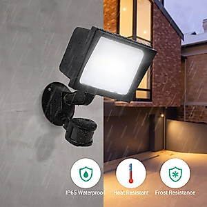 EDISHINE 65W LED Security Lights Motion Sensor Outdoor Light, 6670LM Dusk to Dawn Flood Light, 3 Modes, 5000K, IP65 Waterproof, Exterior Flood Light for Garage, Yard