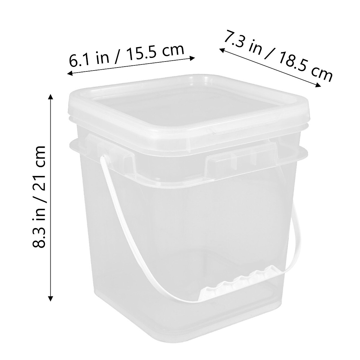 UPKOCH 1.32 Gallon Plastic Storage Bucket with Lid | Food-Grade Multi-Functional Container for Paint, Ice Cream, and More | Reusable Household Pail | Free