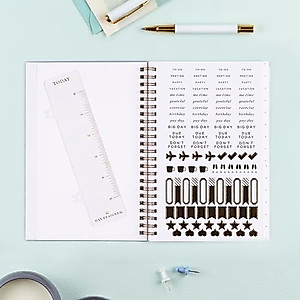 Blue Sky Day Designer 2024 Weekly and Monthly Planner, 5" x 8", Frosted Cover, Wirebound, Tile (101410-24)
