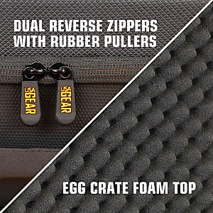 USA Gear HXS Hard Shell SLR Case with Rugged EVA Exterior, Removeable Dual-Layered Foam Tray and Egg-Crate Foam Top Cover - Compatible with Nikon, Canon, Sony, Olympus and More